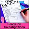 Static Electricity Experiment Activities & Worksheets Forms of Energy ...