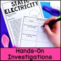 Static Electricity Experiment Activities & Worksheets Forms of Energy ...
