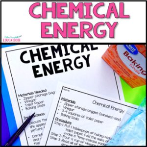 Chemical Energy Science Worksheet & Hands On Activity Forms of Energy ...