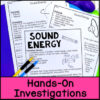 Sound Energy Hands On Activity Vibrations and Pitch Experiments Forms ...