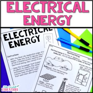 Electrical Energy Forms of Energy Worksheets & Lesson Kinetic Potential ...