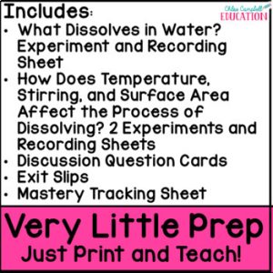 Dissolving & Solubility – What Dissolves in Water – Physical Science ...