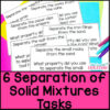 Mixtures and Properties Properties of Matter Experiment Separating ...