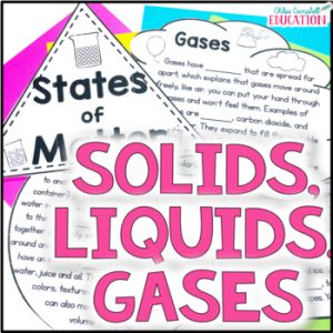 Solid Liquid and Gases Worksheet Activities – States of Matter Lesson ...