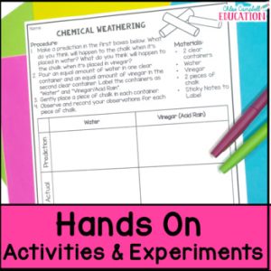 Chemical and Mechanical Weathering Experiments, Activities, and Lesson ...