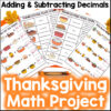Plan a Thanksgiving Meal Feast Math Project – Add & Subtract Decimals ...