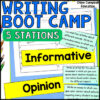 Writing Boot Camp for State Test Prep Stations – Fun Writing Activities ...