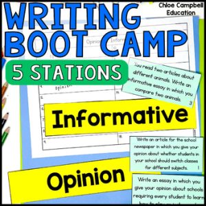 Writing Boot Camp for State Test Prep Stations – Fun Writing Activities ...