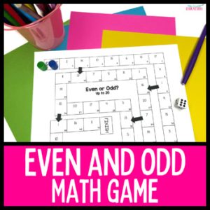 Even & Odd Numbers Board Game Numbers Up To 20 – 2nd Grade Math Review ...