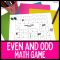 Even & Odd Numbers Board Game Numbers Up To 20 – 2nd Grade Math Review ...