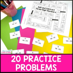 Adding & Subtracting 3 Digit Numbers with Regrouping Game 2nd Grade ...