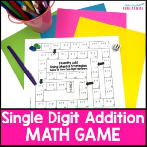 Single Digit Addition Game & Worksheet – 2nd Grade Mental Math Review ...