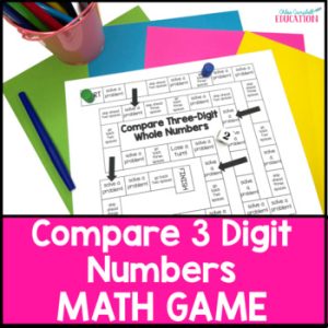 Comparing 3 Digit Numbers – Place Value Game – 2nd Grade Math Game