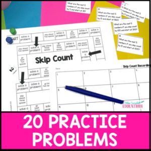 Skip Counting by 5 10 and 100 Multiplication Activity 2nd Grade Place ...