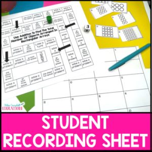 Repeated Addition Arrays Game 2nd Grade Rectangular Arrays Activity ...