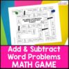 Addition and Subtraction Within 100 Game 2nd Grade One & Two Step Word ...