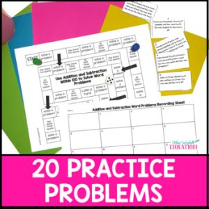 2 Digit Addition and Subtraction Word Problems Game - Adding and ...