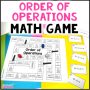 Order of Operations Game for 6th Grade Math Review - PEMDAS Practice ...