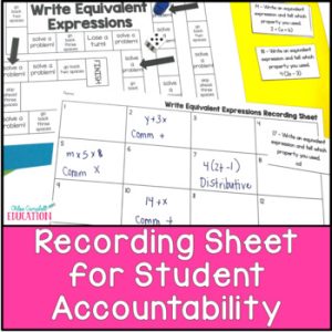 Generate Equivalent Expressions Using Math Properties Game for 6th ...