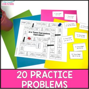 Equivalent Expressions 6th Grade Math Game - Are these expressions ...