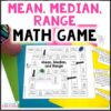 Mean Median Range Game | Measures of Center Activity | 6th Grade Math ...