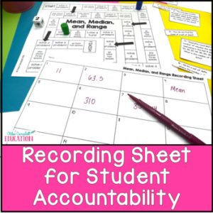 Mean Median Range Game | Measures of Center Activity | 6th Grade Math ...