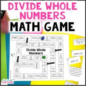 Division Word Problems & Long Division 6th Grade Math Game 2 & 3 Digit ...