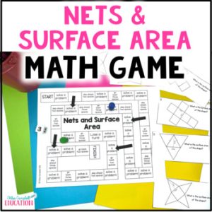 Surface Area of Nets Activity 3D Shapes Nets - 6th Grade Math Spiral ...