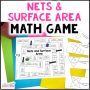 Surface Area of Nets Activity 3D Shapes Nets - 6th Grade Math Spiral ...