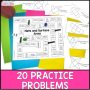 Surface Area of Nets Activity 3D Shapes Nets - 6th Grade Math Spiral ...