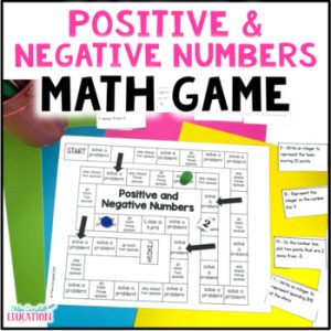 Positive and Negative Integers Game - Writing Integers on a Number Line ...