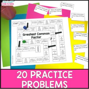 Greatest Common Factor Game - GCF Math Review Activity | Chloe Campbell ...