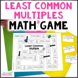 LCM Math Review Activity - Least Common Multiple Game - Fraction Game ...