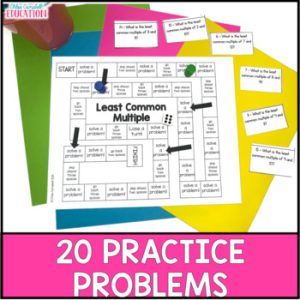 LCM Math Review Activity - Least Common Multiple Game - Fraction Game ...