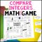 Comparing and Ordering Integers Activity - 6th Grade Math Game Center ...