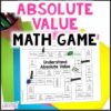 Absolute Value Game - 6th Grade Math Review - Absolute Value Station ...