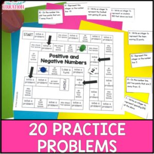 Positive and Negative Numbers Game | Integers | 6th Grade Math Review ...