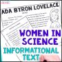 Women’s History Month Reading Passages Women in Science Biographies ...