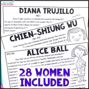 Women’s History Month Reading Passages Women in Science Biographies ...