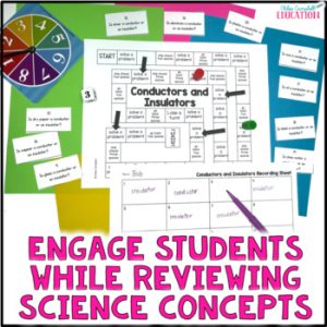 Conductors and Insulators Game – Heat Transfer – 5th Grade Science ...