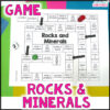 Rocks and Minerals Game Types of Rocks Review Activity 5th Grade Earth ...