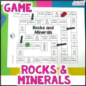 Rocks and Minerals Game Types of Rocks Review Activity 5th Grade Earth ...