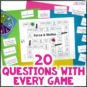 Force and Motion Game Vocabulary Review Practice Balanced and ...