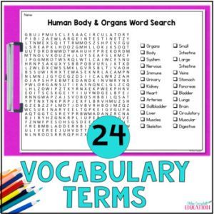 Human Body Organ Systems Worksheets & Games Body Systems Maze Crossword ...