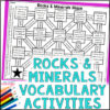 Rocks & Minerals Vocabulary Activities for 4th & 5th Grade Word Search ...