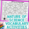 Scientific Method Vocabulary Games Nature of Science Activities 4th ...