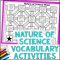 Scientific Method Vocabulary Games Nature of Science Activities 4th ...