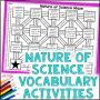 Scientific Method Vocabulary Games Nature of Science Activities 4th ...