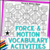 Force and Motion Activities – 5th Grade Science Vocabulary – Word ...