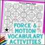 Force and Motion Activities – 5th Grade Science Vocabulary – Word ...